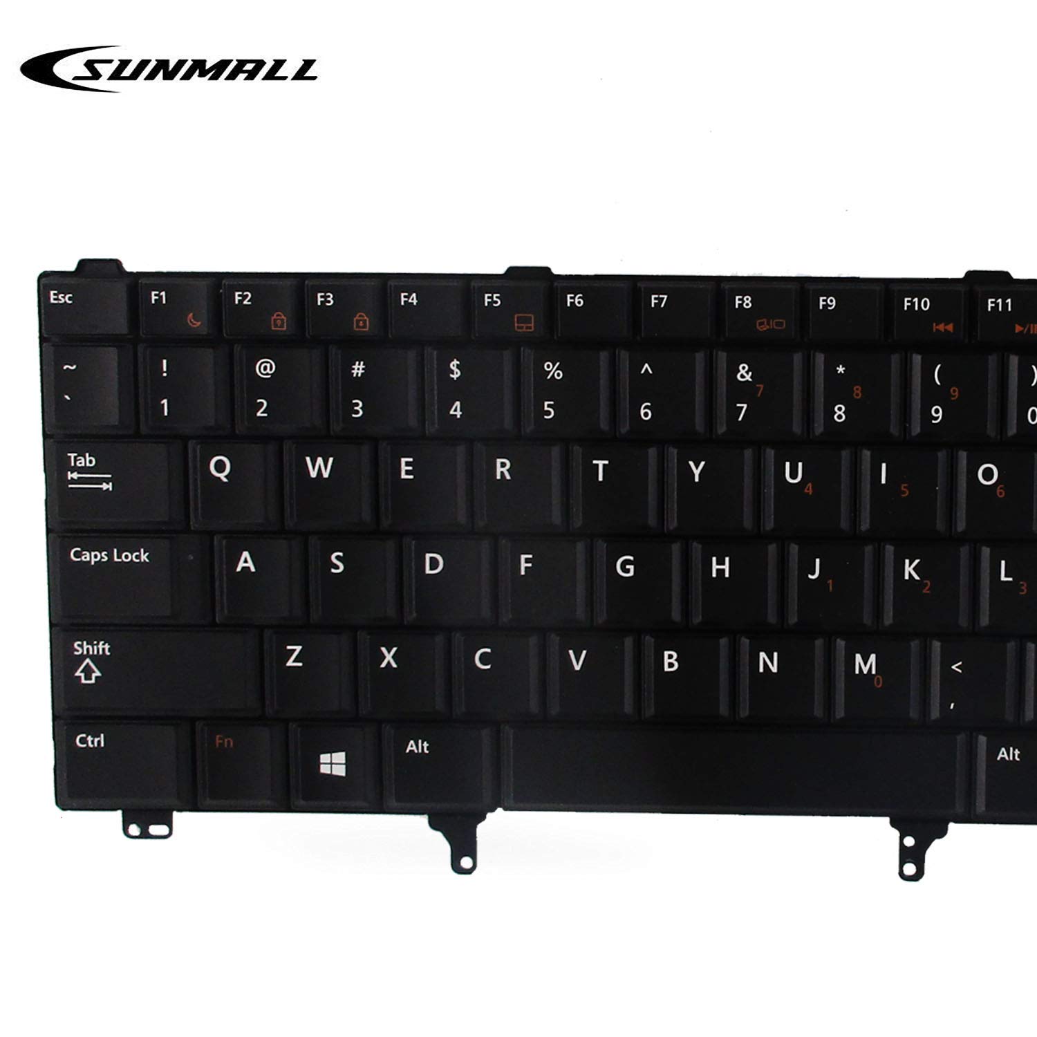 SUNMALL US Layout Replacement Keyboard Without Backlit Compatible with Dell Latitude E5420 E5430 E6220 E6320 E6330 E6420 E6430 E6440 Series (Without Pointer Stick)