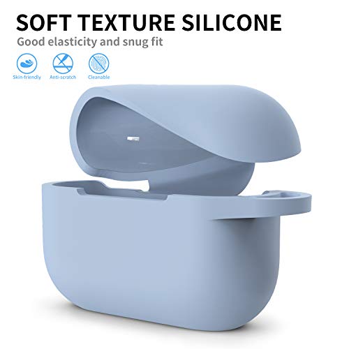 GMUDA for AirPods Pro(2nd Generation/1st Generation),Protective Silicone Cover with Keychain,Compatible with Apple AirPods Pro 2, Front LED Visible (Denim Blue)