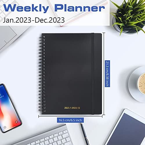 2024 Planner - Weekly Planner 2024 from January 2024 to December 2024, 5" x 8" Planner with Year Plan, Monthly Tabs, Monthly Expense & Notes, Inner Pocket, 100GSM Paper