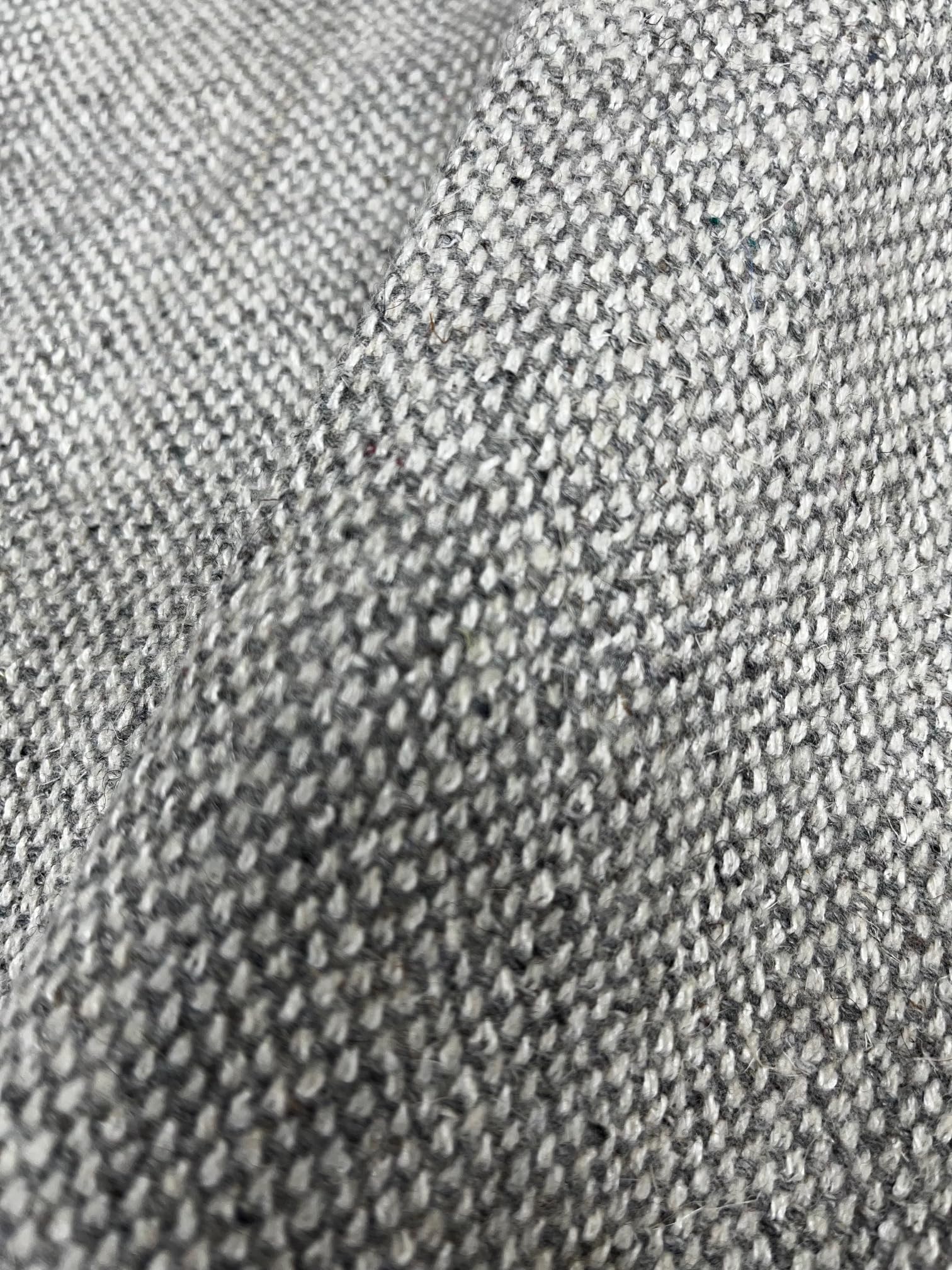 Tuva Textile 40 Yard Bolt of Real Wool Quality Fabric Coating - Multicolor Greys Tweeds Wool Fabric (Heavy Weight with Real Soft Nap and Drape Finishing) High Fancy Quality Wool Tweed Fabric