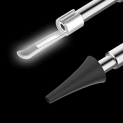 Teslong Otoscope Set with Disposable Covers, Ear Pick, 4.3mm HD Inspection Camera, 6 Adjustable LED Lights with Ear Wax Removal Tools, Works with iPhone, iPad & Android