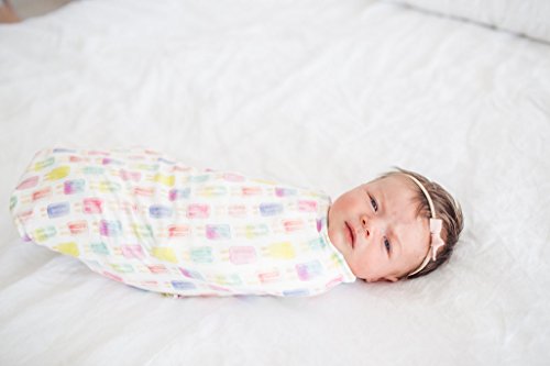 Large Premium Knit Baby Swaddle Receiving Blanket "Summer" by Copper Pearl