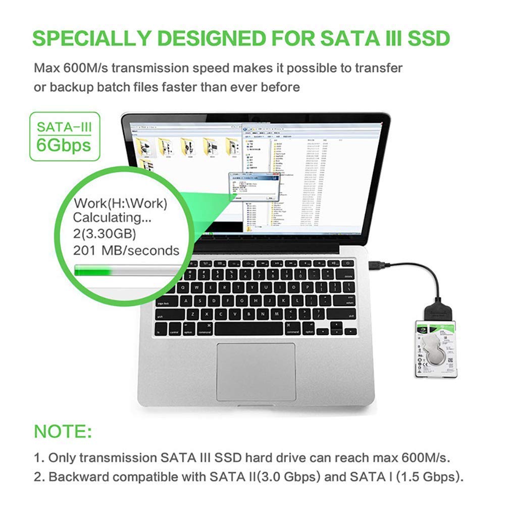 Valuegist SATA to USB 3.0 Adapter Cable for 2.5” SATA III Hard Drive, Converter for 2.5" SSD/HDD (NOT Support 3.5" HDD)