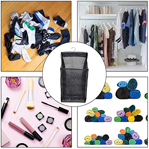 M.M.A Wall Hanging Mesh Laundry Basket Underwear Socks Barrel Bucket Clothing Storage Bag Foldable Bathroom Dirty Cloth Storage Bag