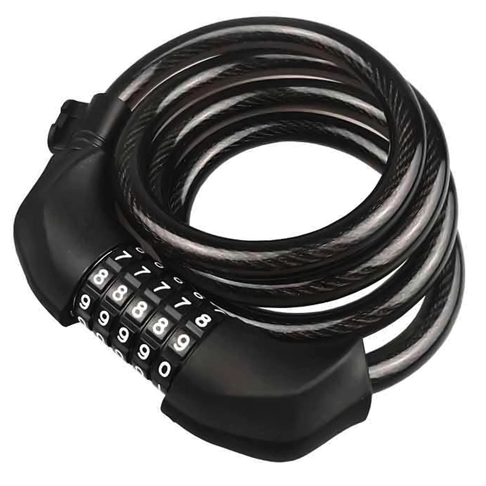 5-Digits Code Combination Chain Lock Heavy Duty Cable Anti Theft Metal Cable Lock for Mountain Bike Safety Lock Safe for Bicycle