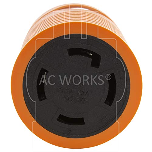 AC WORKS Generator to Transfer Switch L14-30 Inlet Box Adapter (L14-20 20Amp 4-Prong to L14-30 Compact)