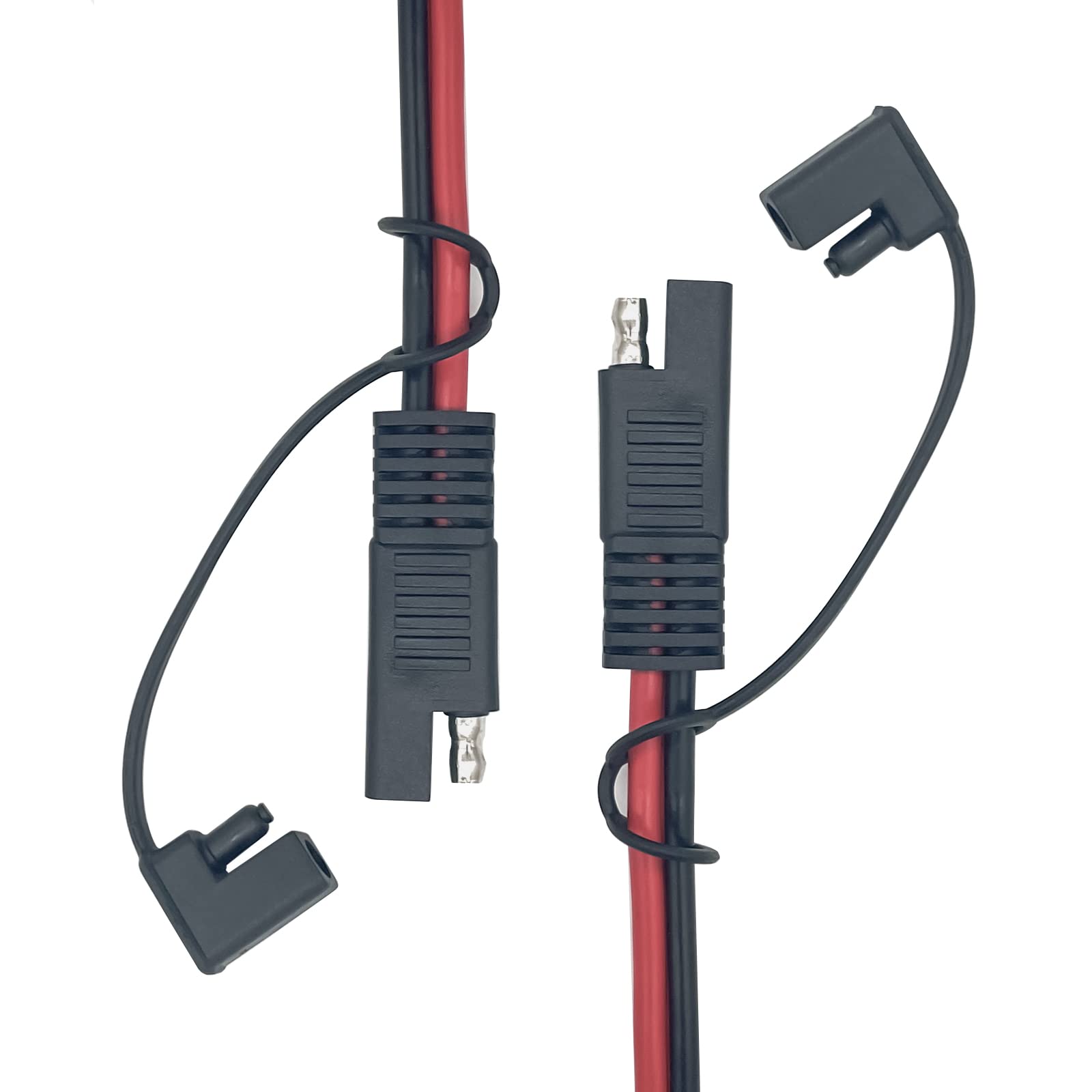3Packs 10AWG SAE Connector Extension Cable, SAE Quick Connector Disconnect Plug SAE Power Automotive Extension Cable Wire for Solar Panel Motorcycles Tractors and Car(30cm/1ft )