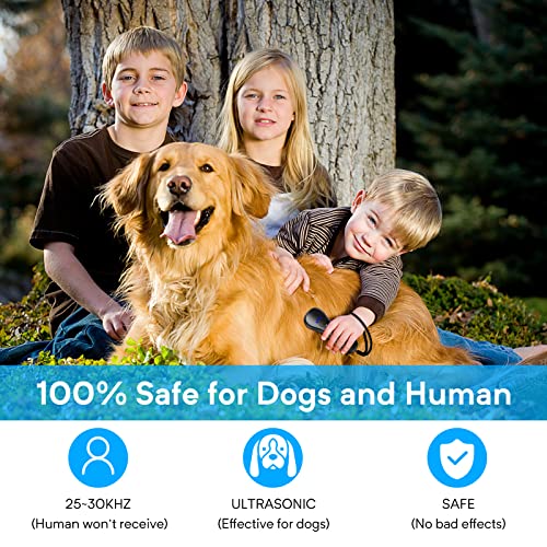 Ahwhg New Anti Barking Device,Dog Barking Control Devices,Rechargeable Ultrasonic Dog Bark Deterrent up to 16.4 Ft Effective Control Range Safe for Human & Dogs Portable Indoor & Outdoor (Black)