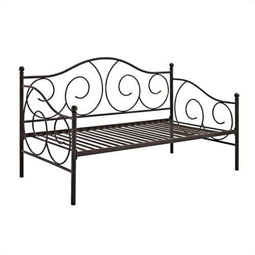 DHP Victoria Daybed, Full Size Metal Frame, Multi-functional Furniture, Bronze