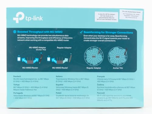 TP-Link Archer T4U Wireless Dual Band USB Adapter