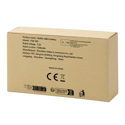 Vineyuan 7.2V 1500mAh FNB-V83 Replacement Battery for Yaesu Vertex VX-410 VX-420 VX-417 VX-160 VX-168 VX-428 VX-429 VX-250 FT-60R FT-250R Two Way Radio Battery