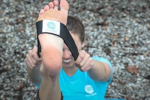 365 Active Stretching Strap with Loops for Flexibility - for Yoga, Dance, Exercise, Ballet or Physical Therapy - Best for Travel, Small, Lightweight
