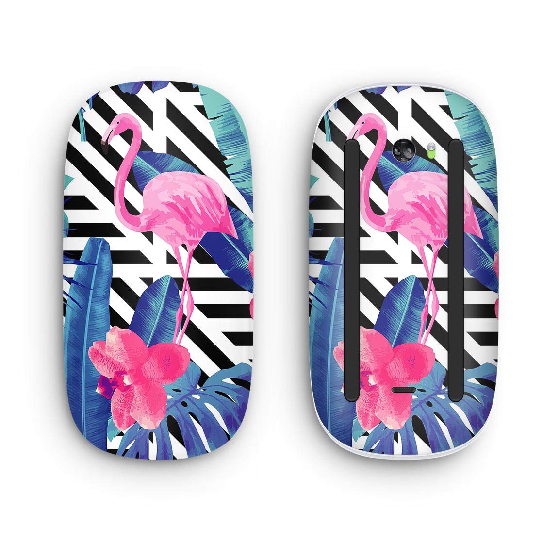 Design Skinz Vivid Tropical Chevron Floral v2 Vinyl Decal Compatible with The Apple Magic Mouse 2 (Wireless, Rechargable) with Multi-Touch Surface