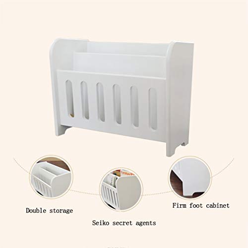 Magazine & Newspaper Baskets Magazine Rack Book Storage Rack Office Data Storage Rack Living Room Display Stand Desktop Finishing Tools (Color : White)