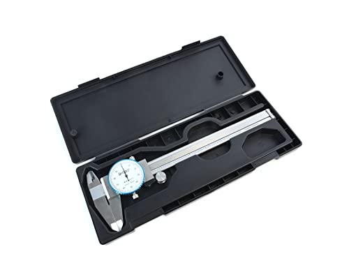 6" SAE Dial Calipers Accurate to 0.001" per 6" Hardened Stainless Steel for Inside, Outside, Step and Depth Measurements SAEDC-6