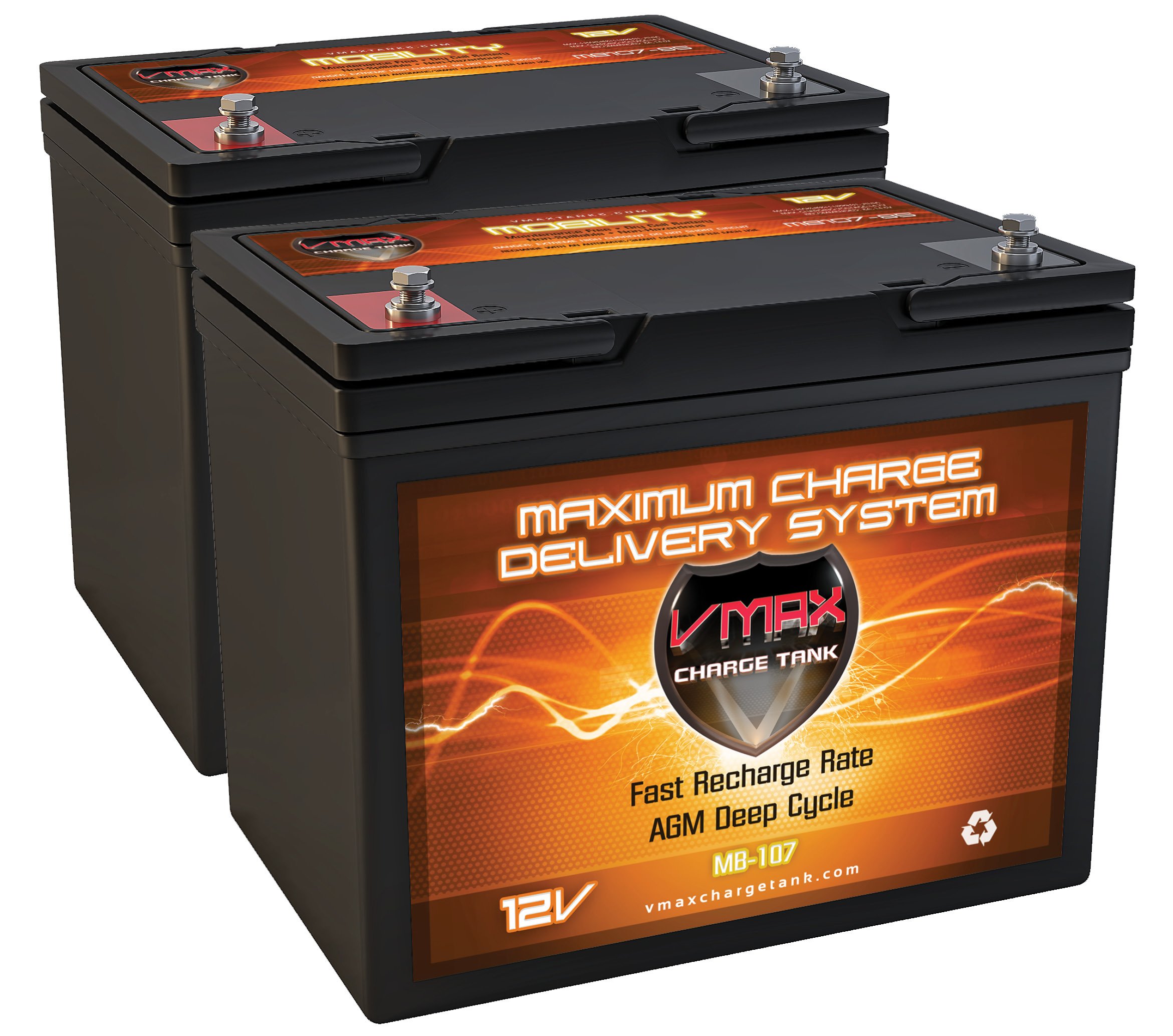 QTY 2 VMAX MB107-85 12V 85ah Group 24 AGM Sealed Batteries for Cricket ESV and Cricket SX-3