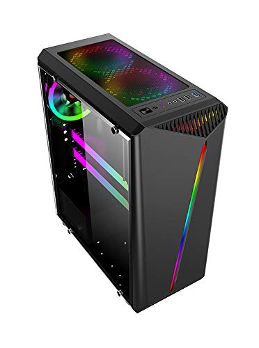 Bgears b-Vigor RGB Mid Tower with Front RGB Light and Side Tempered Glass (Fan Sold Separately))