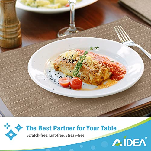 AIDEA Microfiber Kitchen Towels-8 Pack, 18"x26", Super Absorbent, Multi-Purpose Dish Towels for Home, Kitchen-Brown
