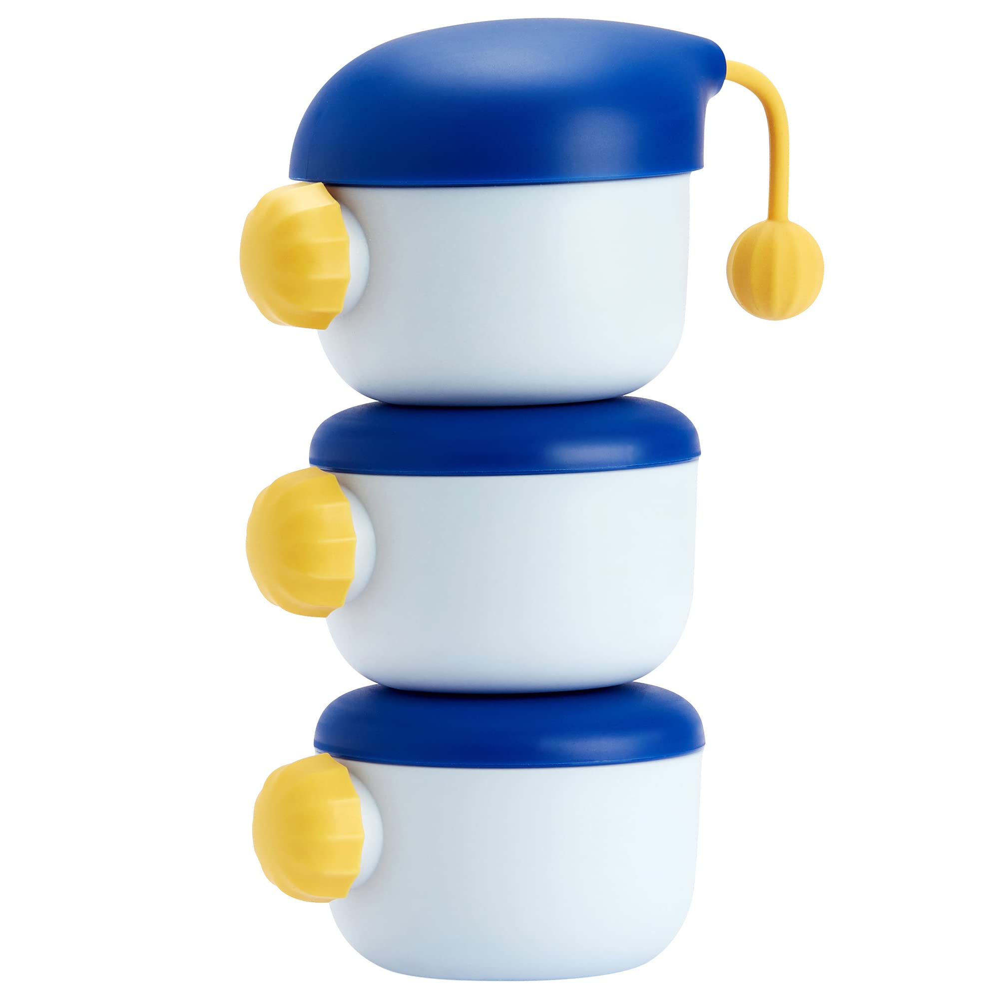 Baby Formula Dispenser Travel on The Go, Baby Formula Containers for Travel Storage, Baby Milk Powder Dispenser for Baby Formula, Formula Holder for Travel with BPA Free, Non-Spill, 3 Compartments