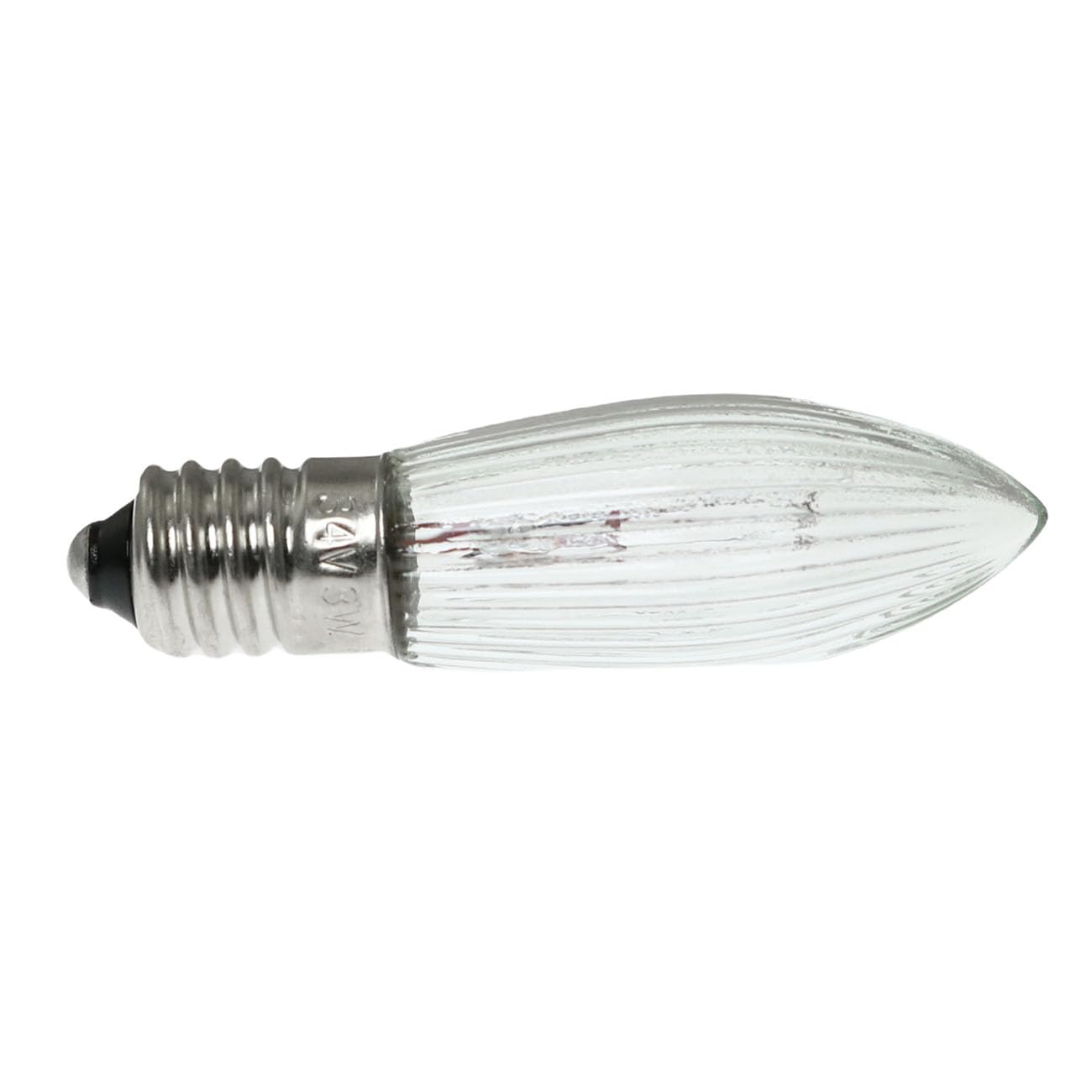 SQXBK 10PCS E10 Olive-Shaped Bulb 3W 17V 9x45MM/0.35x1.77Inch European Special Screw Base Clear Bulb