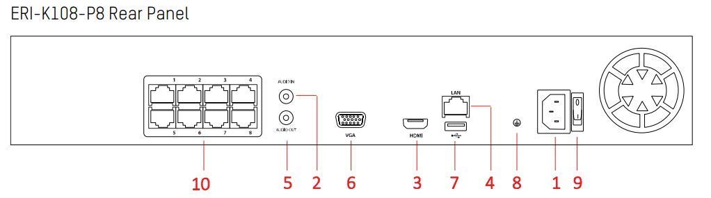 HIKVISION EKI-K82D46 8-Channel 4K POE NVR Value Express Kit with (6) 4MP Outdoor Network Dome Camera, (2.8 mm Fixed Lens), RJ45 Connections