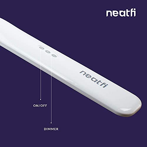 Neatfi Elite HD XL Task Lamp with Clamp, 90PCS SMD LED, 6000β7000K, Super Bright Desk Lamp, Eye-Caring, Non-Polar Dimming (17 Inches, White)