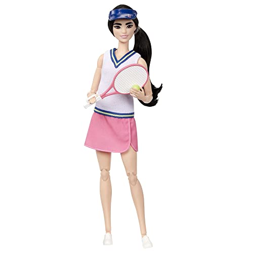 Barbie Doll & Accessories, Career Tennis Player Doll with Racket and Ball 22 Inch