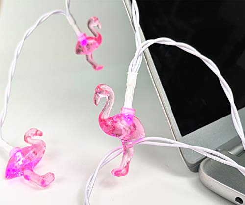 YAGE Tale Pink Flamingo USB Christmas Light Phone Charger Cord Designed for Women 50inch 8LED Compatible with Phone 11,11Pro,11Pro Max,12,12Pro,12Pro Max,13,13Pro,13Pro Max,14,14Pro,14Pro Max etc
