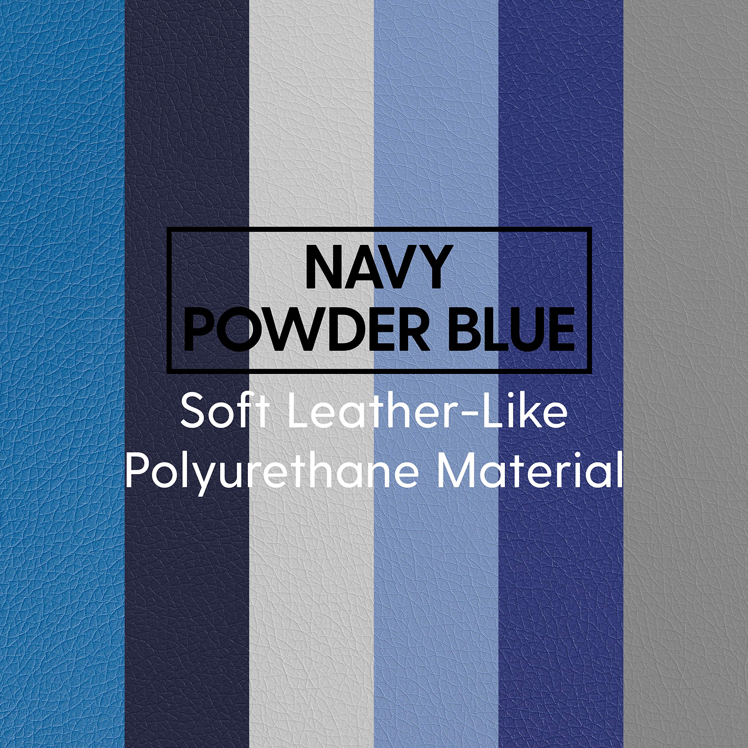 FDP Softscape Space Saver 4-Section Folding Activity Mat for Infants and Toddlers, Tummy Time for Babies, Soft Foam Colorful Play - Navy/Powder Blue