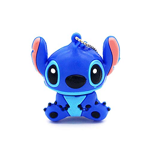 Novelty Stitch Blue Shape Design 16GB USB 2.0 Flash Drive Cute Memory Stick Stitch Thumb Drive Data Storage Pendrive Cartoon Jump Drive Gift (Stitch Blue-16GB)