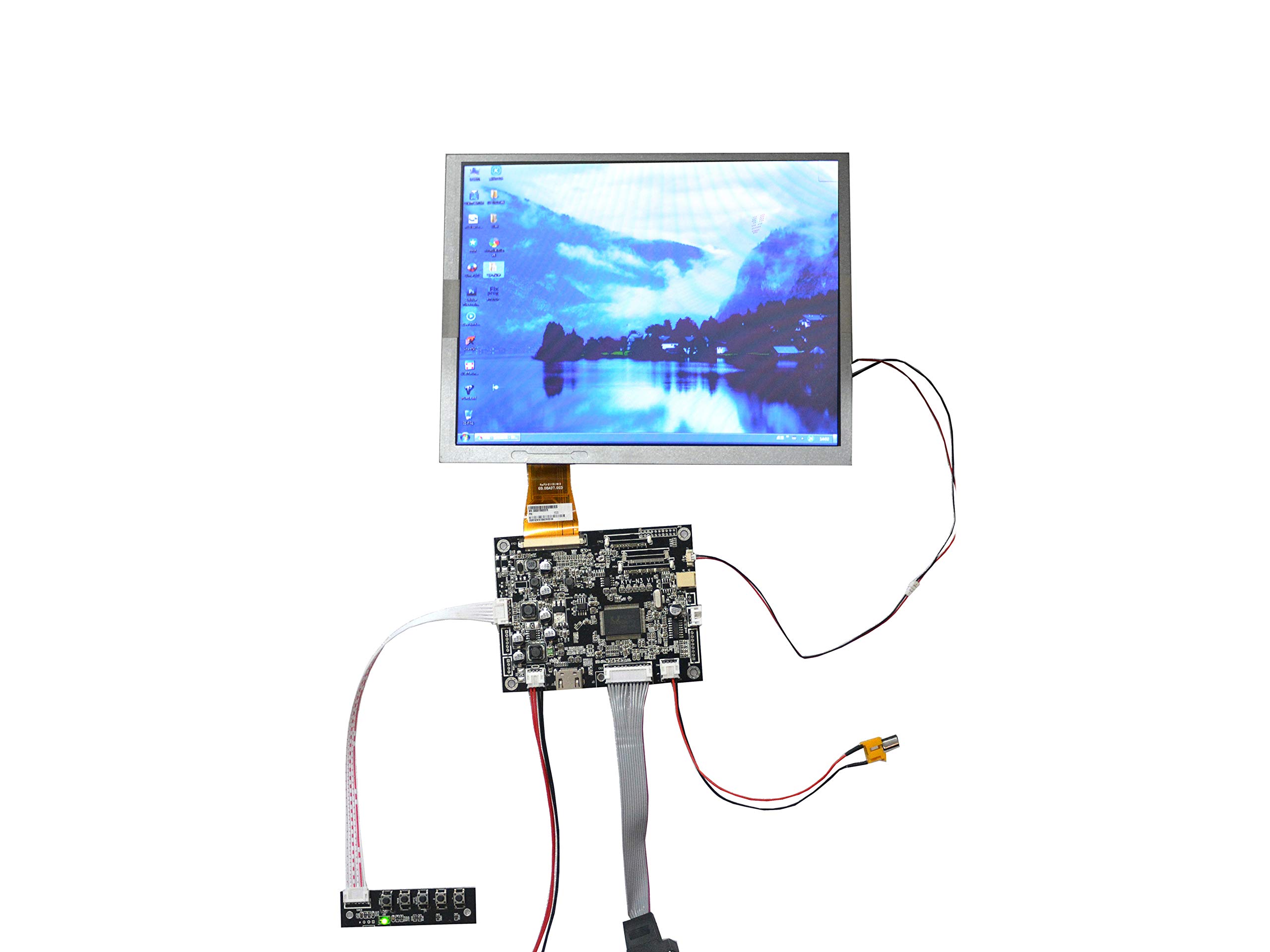 NJYTouch HDMI VGA AV LCD Controller Board with 10.4" A104SN03 V1 800x600 60Pin LCD Screen