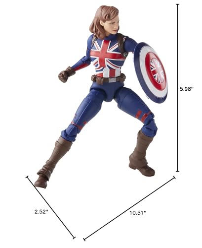 Avengers Marvel Legends Series 6-inch Scale Action Figure Toy Marvel’s Captain Carter, Premium Design, 1 Figure, 1 Accessory, and 2 Build-a-Figure Parts