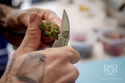 Dalstrong Tourne Peeling Paring Knife - 2.75" - Gladiator Series Elite - Forged German High-Carbon Steel - Sheath Included - NSF Certified