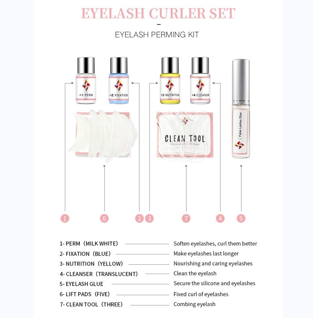 TUBeauty Eyelash Perming Full Kit, Upgraded Professional Eyelash Perming Eye Lashes Extension Perming Kit Nutritious Eyelashes Curling Lash Lift ICONSIGN (Glue Upgraded Version)