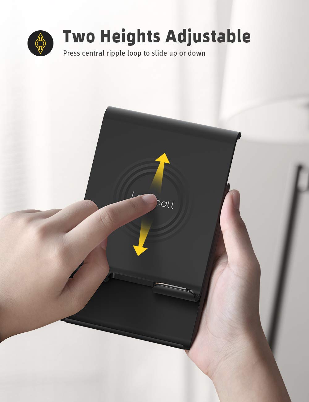 Lamicall Adjustable Tablet Stand Holder - Foldable Desktop Stand Charging Dock for Desk Compatible with iPad Air Mini Pro 9.7,12.9, Phone 12 Mini 11 XS Max XR X Plus S10 S9 S8 Smartphones (4-13”)