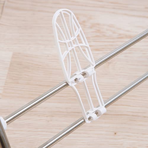 Clothes Drying Rack – Folding Indoor/Outdoor Portable Dryer for Clothing and Towels – Collapsible Laundry Clothes Stand by Everyday Home (Silver)