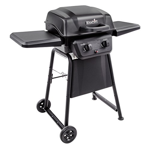 American Gourmet 463672717 Classic 280 2-Burner Liquid Propane Gas Grill, No Side, Black & Cuisinart CCB-5014 BBQ Grill Cleaning Brush and Scraper, 16.5", Stainless Steel, 16. 5"