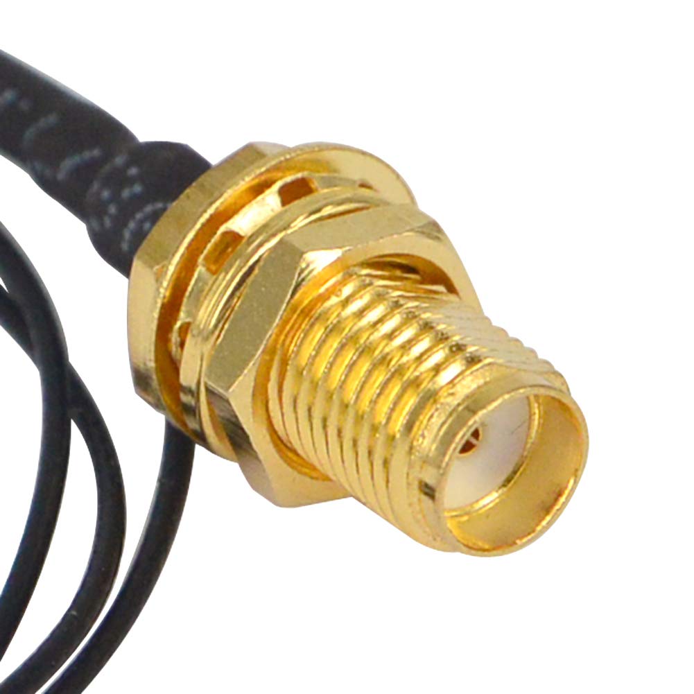 onelinkmore MHF4 to SMA M.2 NGFF SMA Female Bulkhead to IPX IPEX RF Pigtail WiFi Antenna Extension Cable for PCI WiFi Card Wireless Router M.2 Cards 0.81mm Pack of 2 (2 inch (5 cm))