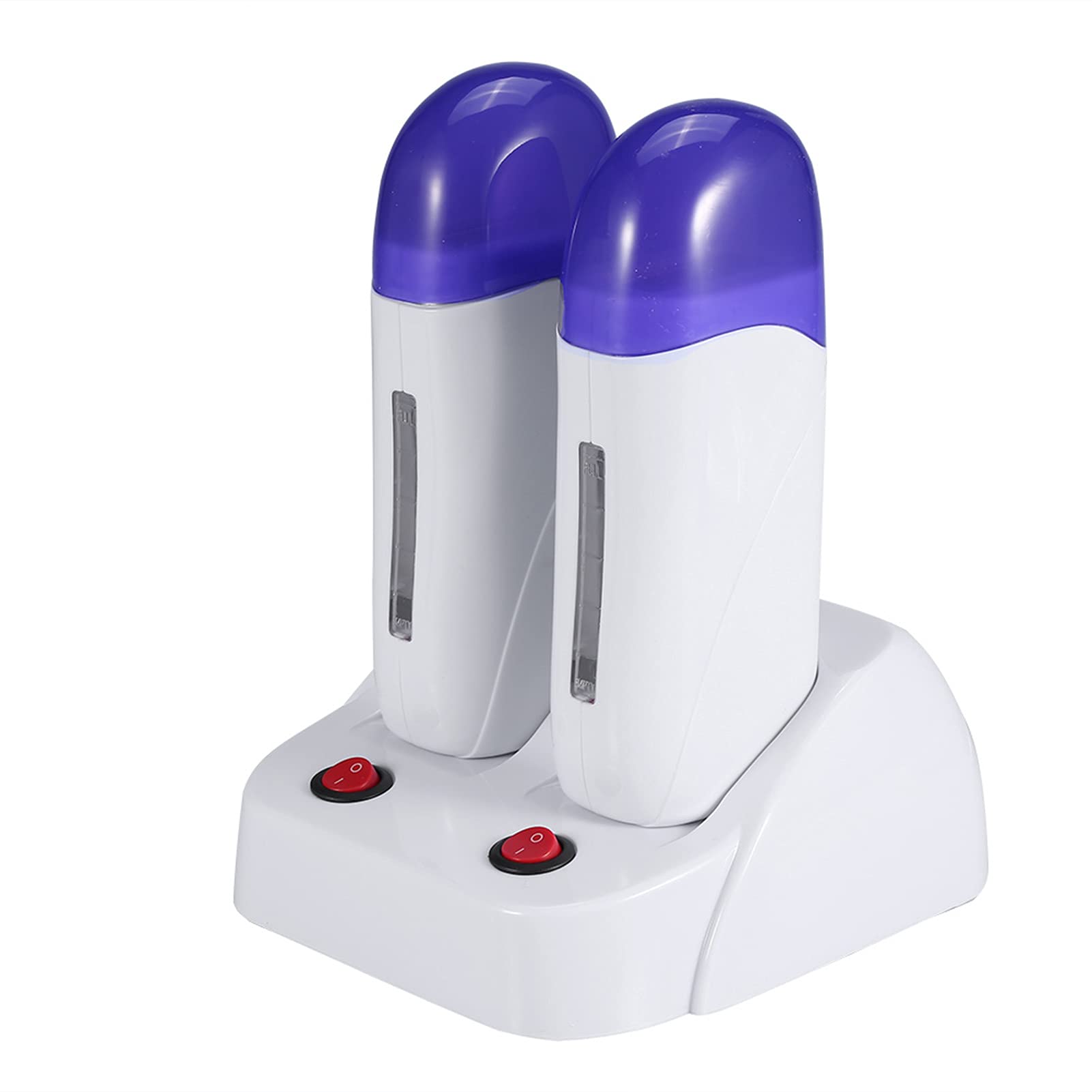Mini Depilatory Wax Heater, 3Types Portable Cartridge Wax Depilatory Roller Warmer Heater Waxing Body Hair Removal Machine(Double Waxing Heaters)