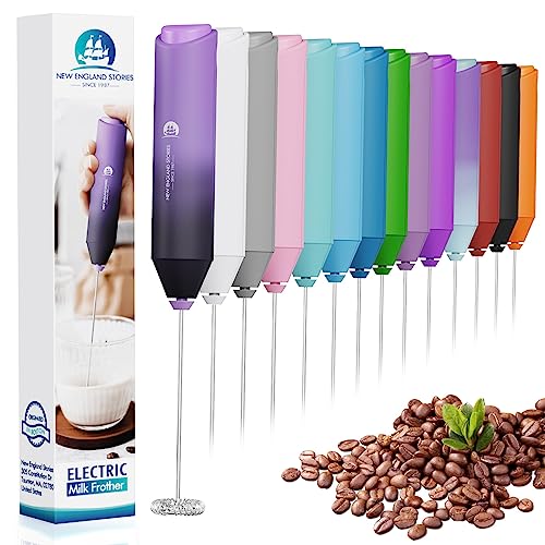 Electric Milk Frother Handheld, Battery Operated Whisk Beater Foam Maker for Coffee, Cappuccino, Latte, Matcha, Hot Chocolate, Mini Drink Mixer, No Stand, Galaxy