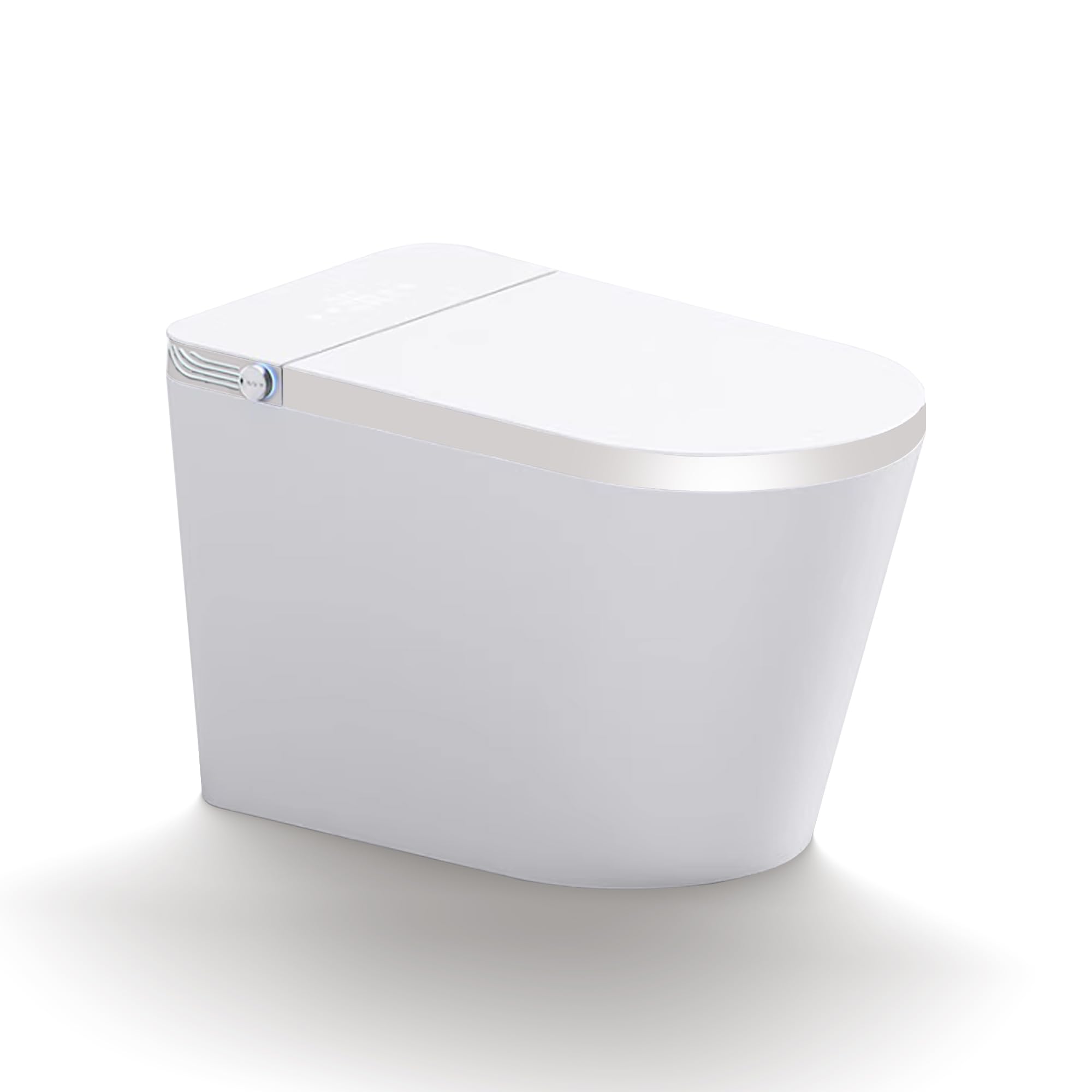 Smart Bidet Toilet with Heated Seat, Smart Toilet with AUTO Open&Close, Posterior Cleaning,Lady Care Wash, Wireness Remote Control&HD LCD Display