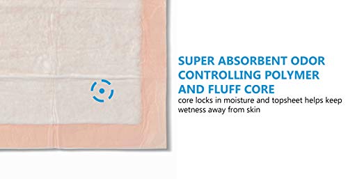 FitRight Heavy Absorbency Disposable Underpads, Super Absobent Polymer and Fluff Core, 30" x 36", Bag of 10, Great for Bed Pads, Furniture and Surface Protection