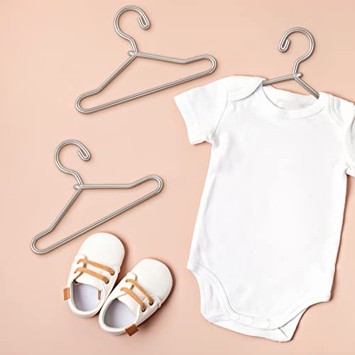 50pcs Mini Doll Clothes Hangers Mini Clothes Hanger Metal Doll Hangers for Dress Closet Doll House Accessories