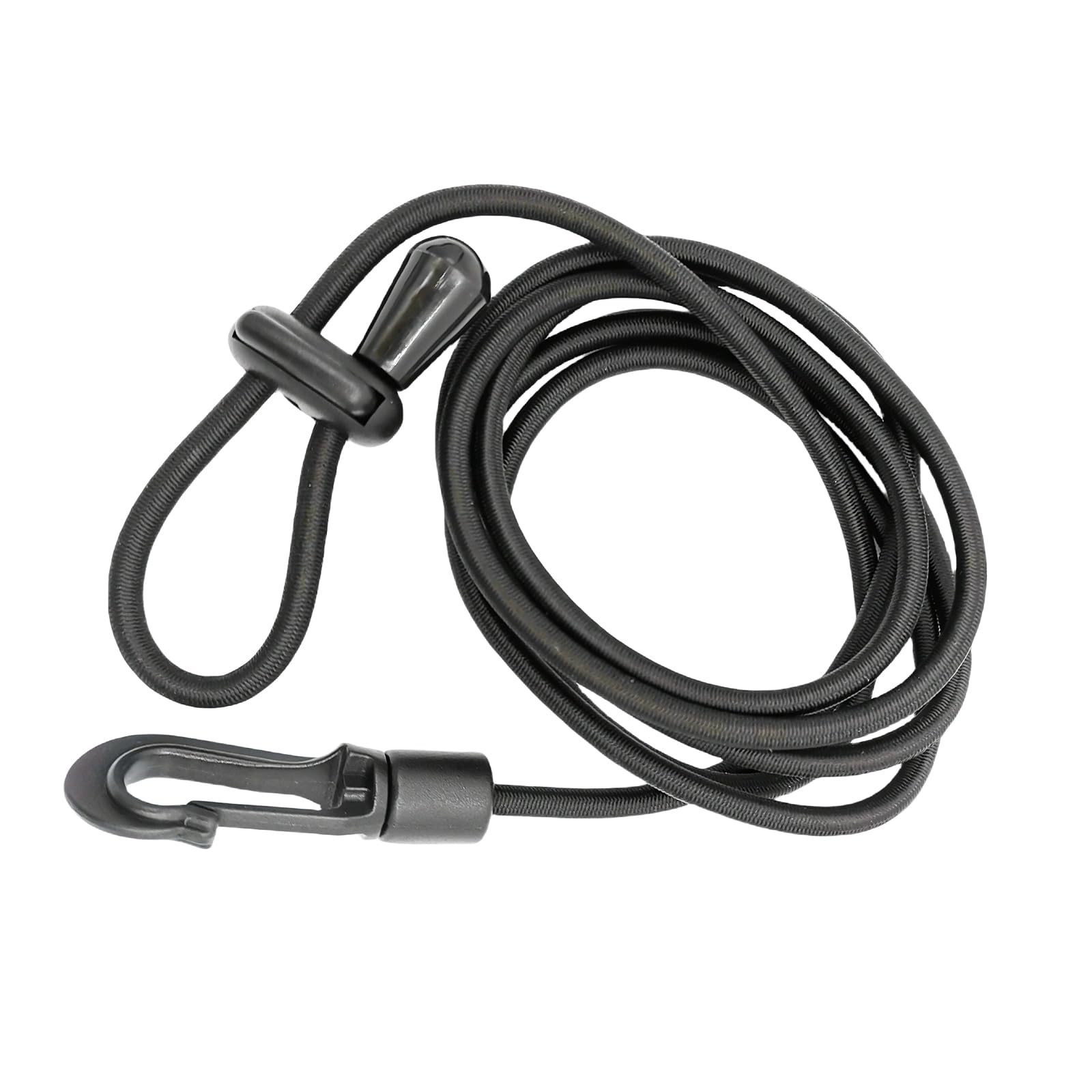 3.9ft Kayak Paddle Leash for Canoe Boat Safety Fishing Rod Tether Holder Clip Lanyard Bungee Shock Cord Hook Tie Down Rope 4 Pack