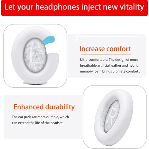 Aiivioll- Replacement Earpads/pad/Pad Set/Ear Cushion Compatible with Bose Soundbar 700 Noise Cancelling Headphones (White)