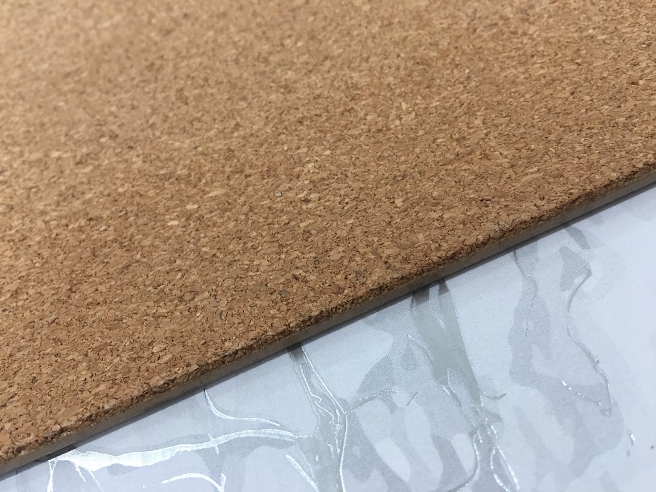 Dainty Home Marble Cork Place Mats Rectangle Silver Gold 12"x18" Set of 2 Washable Placemats Heat Resistant Placemats Non Slip Table Placemats
