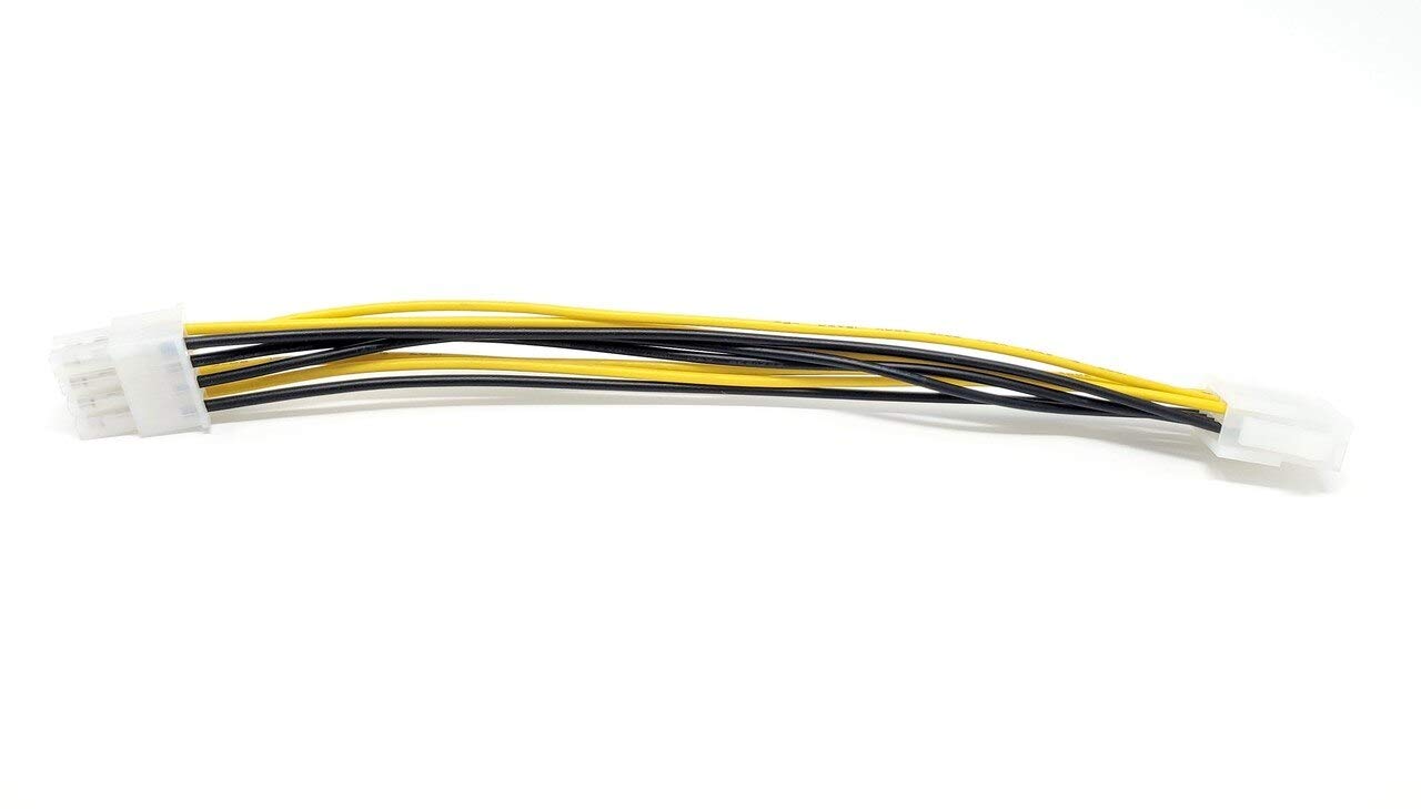 MICRO CONNECTORS 8in EPS 8-Pin Male to 8-Pin Female Power Extension Cable (F04-EPS8)