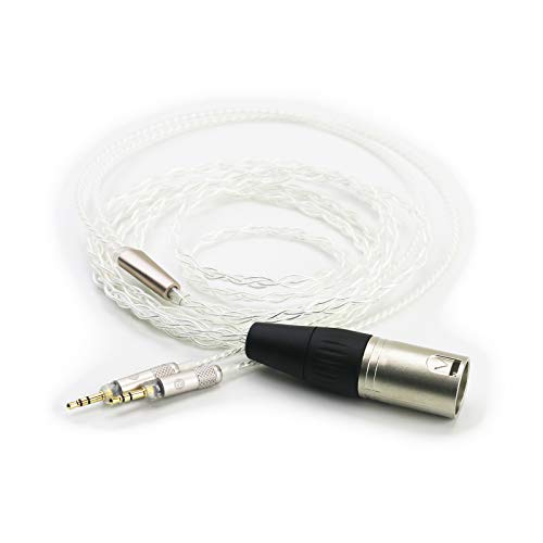 NewFantasia 4-pin XLR Balanced Male HiFi Cable Compatible with Audio-Technica ATH-R70x Professional Headphone Silver Plated Audio Upgrade Cable