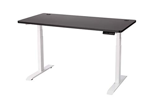 UNICOO Melamine 55.1 x 27.6 Inch Universal Table Top for Standard and Sit to Stand Height Adjustable Home and Office Desk Frames (Tabletop 55 - Black)