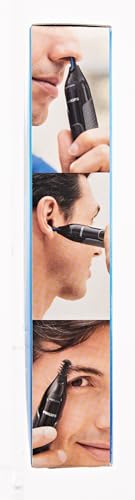 Nose Hair Trimmer, Series 3000 Nose, Ear and Eyebrow Trimmer Showerproof with Protective Guard System, Battery-Operated, No pulling Guaranteed - NT3650/16